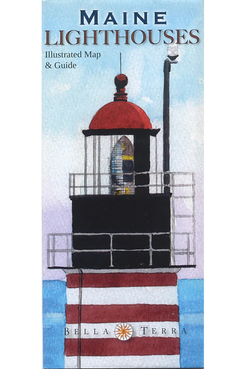 Maine Lighthouses Illustrated Map & Guide – Maine Historical Society ...